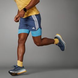 Adidas Own the Run 3-Streifen 2-in-1 Shorts