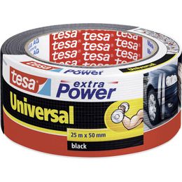 Universal 56388-00001-07 Gewebeklebeband ® extra Power Schwarz (l x b) 25 m x 50 mm 1 St. - Tesa