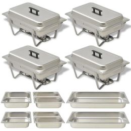 Bonnevie - Chafing Dish Set 4-tlg. Edelstahl vidaXL38663