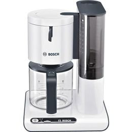 PCE Bosch Haushalt TKA8011 Kaffeemaschine Weiß, Anthrazit Fassungsvermögen Tassen=10 Glaskanne, Warmhal