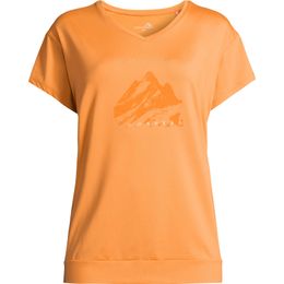 Moorhead Funktionsshirt, V-Ausschnitt, Print-Motiv, für Damen, orange, 46