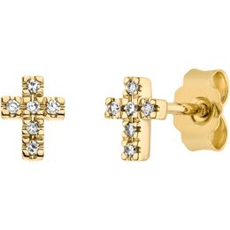 VANDENBERG Damen Ohrstecker, 585er Gold mit 12 Diamanten, zus. ca. 0,03 Karat, gold