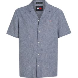 Tommy Jeans Freizeithemd, Regular-Fit, Kurzarm, Reverskragen, für Herren, blau, L