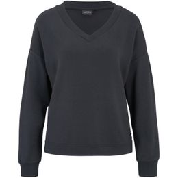 Venice Beach Sweatshirt "Maliyah", V-Ausschnitt, überschnittene Schultern, für Damen, schwarz, L
