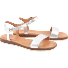 Apple of Eden Sandalen "Isa", Leder, Memory Foam, für Damen, silber, 37