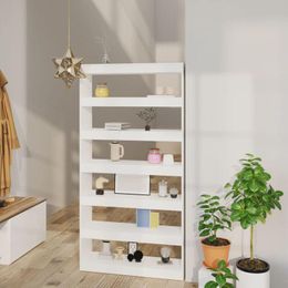 Bücherregal/Raumteiler,Bücherschrank Weiß 100×30×198 cm Holzwerkstoff vidaXL