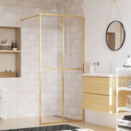 Duschwand für Begehbare Dusche,Duschtrennwand mit esg Klarglas Golden 90x195cm vidaXL