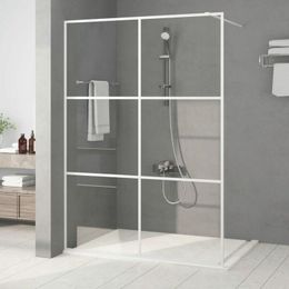 Duschwand für Begehbare Dusche,Duschtrennwand Weiß 140x195 cm ESG-Klarglas vidaXL