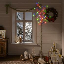 Weihnachtsbaum,Kunstbaum 200 LEDs 2,2 m Mehrfarbig Weide Indoor Outdoor vidaXL