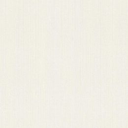 A.S. Création Linien Tapete in Weiß | Wohnzimmer und Schlafzimmer Vliestapete hell | Einfarbige Vlies Wandtapete mit Vinyl abwaschbar - Weiß