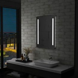 Badezimmer-Wandspiegel Badspiegel mit led und Ablage 60x80 cm vidaXL
