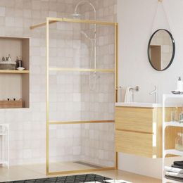Duschwand für Begehbare Dusche,Duschtrennwand esg Klarglas Golden 100x195cm vidaXL