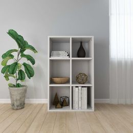 Bücherregal/Sideboard,Kommode Hochglanz-Weiß 66x30x97,8cm Holzwerkstoff vidaXL