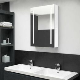 LED-Spiegelschrank,Bad Spiegelschrank fürs Bad Glänzend Weiß 50x13x70 cm vidaXL