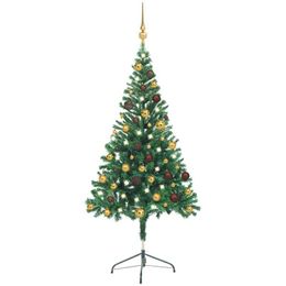 Künstlicher Weihnachtsbaum Beleuchtung Kugeln 150cm 380 Zweige vidaXL310376