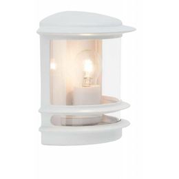 Brilliant - Lampe Hollywood Außenwandleuchte weiß 1x A60, E27, 60W, geeignet für Normallampen (nicht enthalten) IP-Schutzart: 44