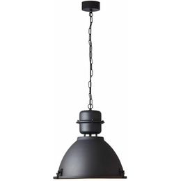 Lampe, Kiki Pendelleuchte 49cm schwarz korund, Metall, 1x A60, E27, 52W,Normallampen (nicht enthalten) - schwarz - Brilliant
