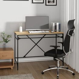 Computertisch,Schreibtisch Sonoma-Eiche 100x50x75 cm Holzwerkstoff und Eisen vidaXL