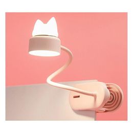 Flexible clip-lampe mit Original CATLIGHT-Nachtlicht/Mit wiederaufladbarem USB-Akku/LED-Leselicht und Leselampe für Schreibtisch, Bett, Nachttisch –