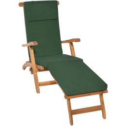 Deckchair Auflage LoftLux dc 175x45x5 cm dunkelgrün, 175x45x5 cm - Beautissu