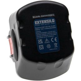 2x Akku Ersatz für Bosch BAT049, BAT045, BAT046, 2 609 200 306, BAT043, 2 607 336 002 für Elektrowerkzeug (3300 mAh, NiMH, 12 v) - Extensilo