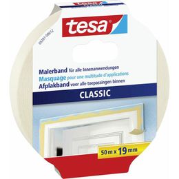Malerkreppband Classic 50 m x 19 mm beige Malerkrepp Kreppband Abdeckband - Tesa