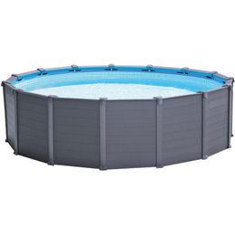 Frame Swimming Pool Set Graphit graphit ø 478 x 124 cm Inkl. Sandfilteranlage - Intex