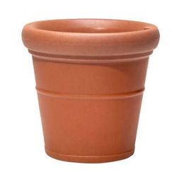 Claremont Pflanzkübel Terracotta Blumentopf / Blumenkübel / Pflanzgefäß aus Kunststoff für Garten / Balkon / Terrasse - Braun - Step2