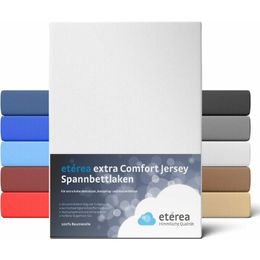 Etérea - Extra Jersey Spannbettlaken Weiss 240x220 cm - Weiss
