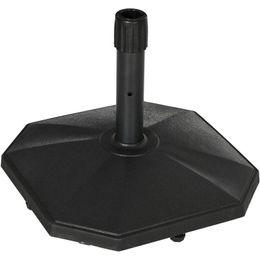 Outsunny - Schirmständer, 22 kg, Zementfüllung, kompakte Form, Kunststoffgehäuse, schwarz, 46 x 46 x 39 cm - Schwarz