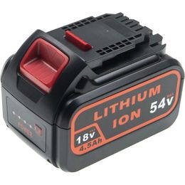 Akku kompatibel mit DeWalt xr, DCS393DCH274P2T Elektrowerkzeug (4500 mAh, Li-Ion, 18 v / 54 v) - vhbw