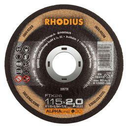 Rhodius Abrasives - rhodius FTK26, 25 Stück, 115 x 2,0 mm, Trennscheibe
