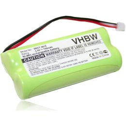 NiMH Akku 750mAh (2.4V) kompatibel mit Handy Smartphone Telefon Audioline dect 5015 Ersatz für 08C/CP18NM, BC101276. - vhbw