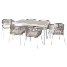 IKEA SEGERÖN Tisch+6 Armlehnstühle/außen