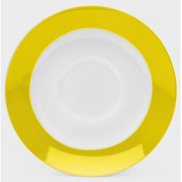 Van Well Untertasse Vario, (6 St), Porzellan, spülmaschinen- und mikrowellengeeignet, Ø 14,5 cm, gelb