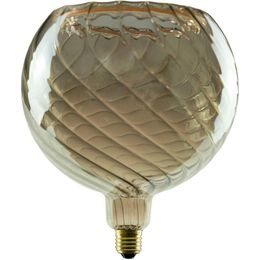 Segula LED-Leuchtmittel LED Floating Globe 200 twisted smokey grau, E27, 1 St., Extra-Warmweiß, LED Floating Globe 200 twisted smokey grau, E27, 6W, CRI >85, dimmbar, grau
