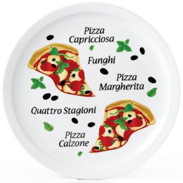 Van Well Pizzateller Margherita, (6 St), Porzellan, spülmaschinen- und mikrowellengeeignet, Ø 30 cm, bunt|weiß