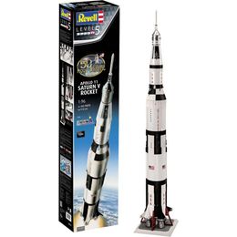 Revell® Modellbausatz Apollo 11 Saturn V Rocket, Maßstab 1:96, Jubiläumsset mit Basis-Zubehör; Made in Europe, bunt