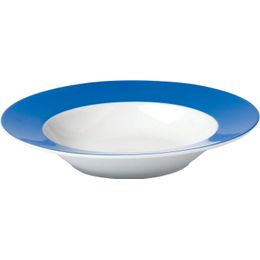 Van Well Suppenteller Vario, (6 St), Porzellan, spülmaschinen- und mikrowellengeeignet, Ø 21,5 cm, blau|weiß