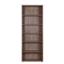 Composad Aktenregal DISEGNO, Bücherregal mit 6 offenen Fächern, verstellbare Böden, Höhe 217 cm, 100% recyceltes Holz, Made in Italy, braun