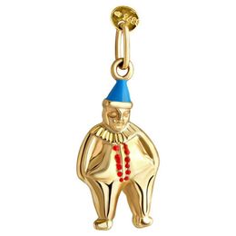 Firetti Kettenanhänger Schmuck Geschenk Gold 375 Halsschmuck Anhänger Halskette Harlekin, blau|bunt|gelb|goldfarben|rot