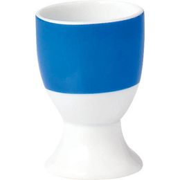 Van Well Eierbecher Vario, (Set, 6-tlg., 6 Eierbecher), Porzellan, spülmaschinen- und mikrowellengeeignet, blau|weiß