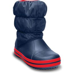 Crocs Winterstiefel Winter Puff Boot Kids Snowboots mit Warmfutter, blau|rot