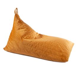 nobodinoz - Essaouira Sitzsack aus Samt, 115 x 77 cm, farniente yellow