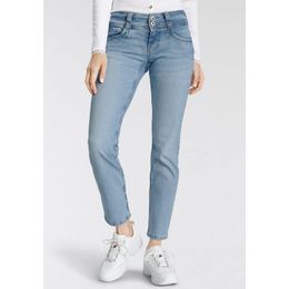 Pepe Jeans Straight-Jeans GEN in schöner Qualtät mit geradem Bein und Doppel-Knopf-Bund, blau