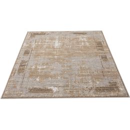 Teppich LEONIQUE "Hamsa" Teppiche Gr. B/L: 160 cm x 230 cm, 9 mm, 1 St., braun Esszimmerteppiche dezenter Glanz, Schrumpf-Garn-Effekt, im Vintage-Look, dichte Qualität