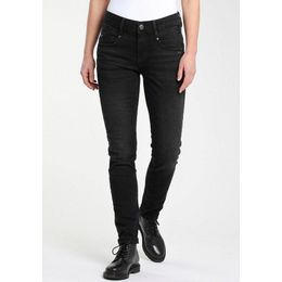 Gang Skinny-fit-Jeans 94MARISSA mit modischer V-Passe vorn & hinten, schwarz