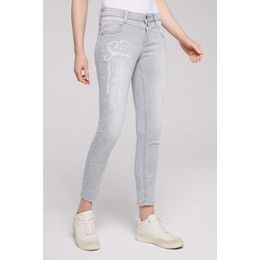 SOCCX Slim-fit-Jeans mit verkürztem Bein, grau