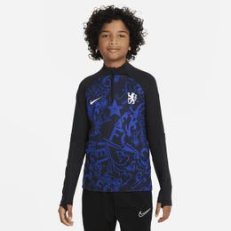 FC Chelsea Strike Nike Dri-FIT Fußball-Drill-Oberteil für ältere Kinder - Blau