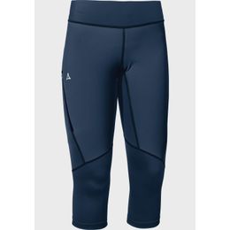 Schöffel Outdoorhose SCHÖFFEL "3/4 Tight Hestad L" Gr. 42, Normalgrößen, blau (0818, blau) Damen Hosen Sporthosen